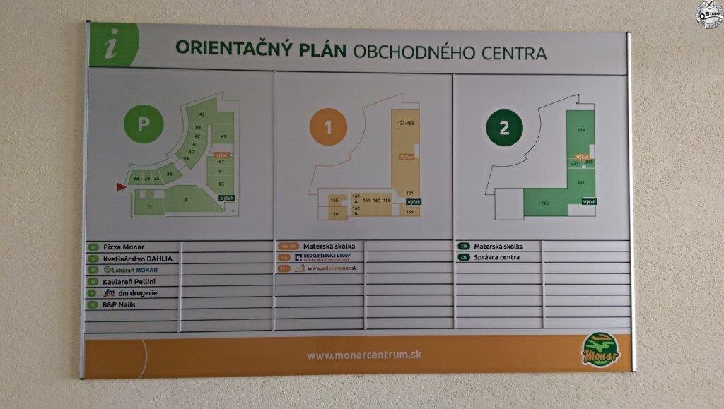 Orientačná hliníková tabuľa "SLIM SLATZ S1" | staboreklama.sk